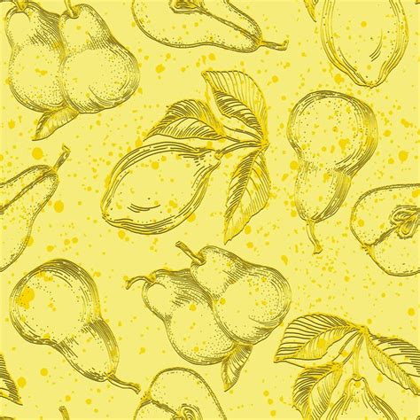 Premium Vector Seamless Pear Pattern