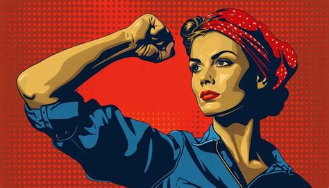 Premium Photo Rosie The Riveter Flexing As A Clean Looking Vector Logo