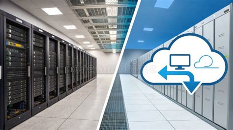 Server Room Transitioning To Cloud Computing Data Center Modernization Stock Photo Image Of