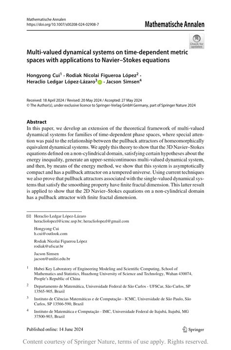 Multi Valued Dynamical Systems On Time Dependent Metric Spaces With Applications To Navier