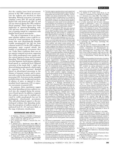 Activation Of Auditory Cortex During Silent Lipreading Pdf