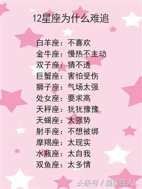 哪個星座最難追？哪個星座最容易愛錯人？ 每日頭條