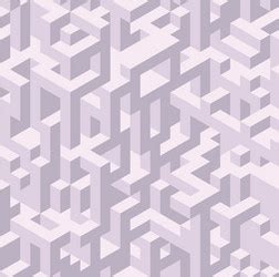 Blue Cubes Isometric Seamless Pattern Royalty Free Vector