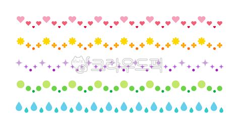 테두리 선 꽃 별 비 사진이미지일러스트캘리그라피 Hwayo작가