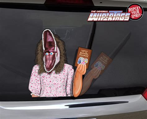 Big Mouth Barbara Waving Book Wiper Wipertag Decal Sticker Attach To