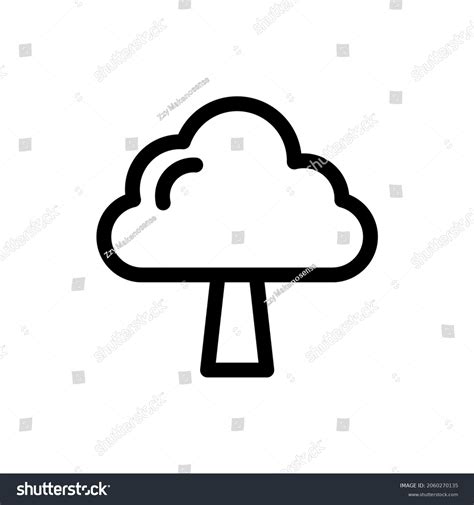Big Tree Iconeditable Stroke Vector Stock Vector Royalty Free 2060270135 Shutterstock