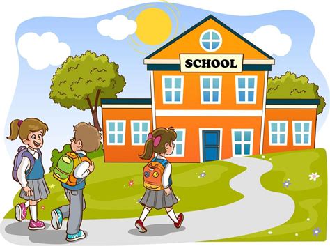 niños yendo a colegio dibujos animados vector 21592930 Vector en Vecteezy