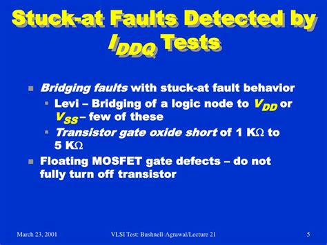 ppt lecture 21 i ddq current testing powerpoint presentation free