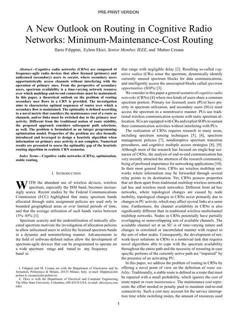 Pdf A New Outlook On Routing In Cognitive Radio Networks Minimum