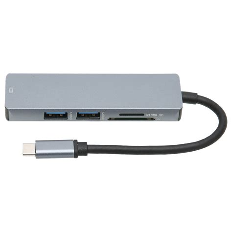 Hub Usb C A 4k Transferencia De 5 Gbps 3840x2160 30hz 5 En 1 Disipación