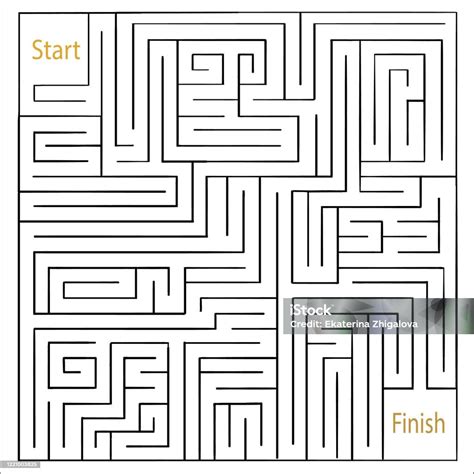 광장 또는 직사각형 미로 어린이와 성인을위한 퍼즐 메모리와 관심을 개발하는 작업 동화 책 페이지입니다 벡터 그림입니다 0명에 대한 스톡 벡터 아트 및 기타 이미지 Istock