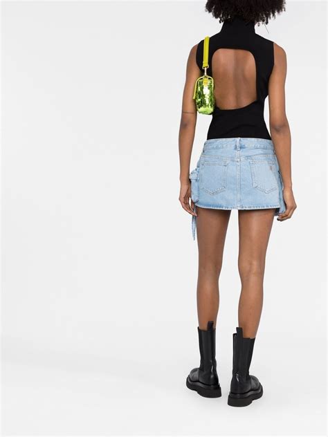 The Attico Fay Denim Mini Skirt Farfetch