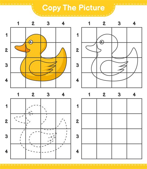 Copy The Picture Copy The Picture Of Rubber Duck Using Grid Lines