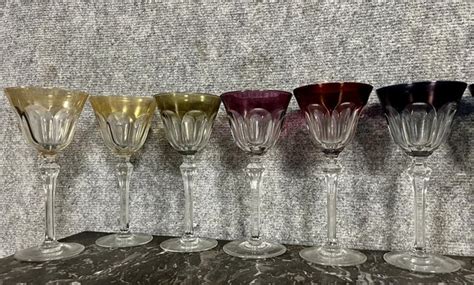 Multi Colored Crystal Wine Glasses Set Of 12 For Sale At Pamono