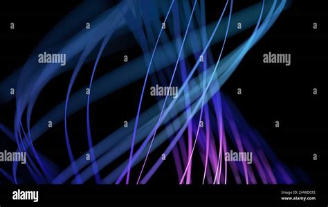 Abstract Animation Of Colored Lines On A Black Background Animation