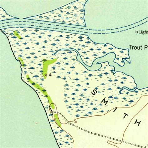 Smith Point Tx 1943 24000 Scale Map By United States Geological