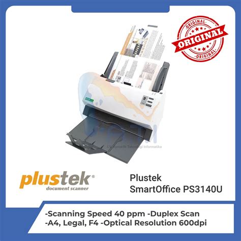 Jual PLUSTEK Scanner Smartoffice PS3140U Shopee Indonesia