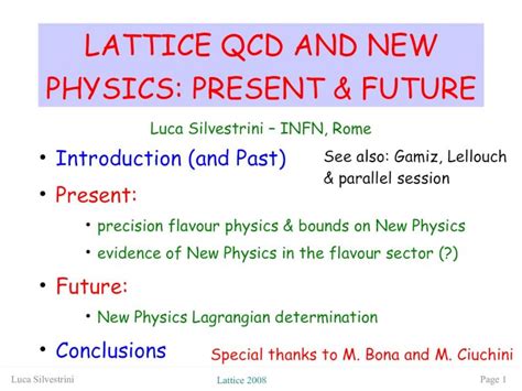 Pdf Lattice Qcd And New Physics Present And