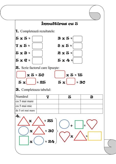 Inmultirea Cu 5 Interactive Worksheet Math Interactive Math