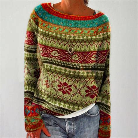 Absuyy Crewneck Sweaters For Women Comfortable Loose Knitted Long