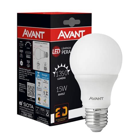 Lampada Led 15w Bulbo Bivolt E27 Inmetro Avant Shopee Brasil