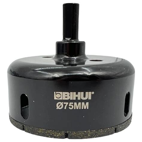 Коронка алмазная по стеклу и керамике BIHUI 75мм DBW75
