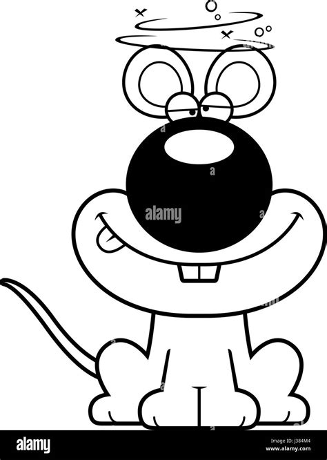 A Cartoon Illustration Of A Mouse Looking Drunk Stock Vector Image