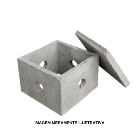 Caixa De Concreto PadrÃo Copel 40x40 Com Tampa DÍnamo
