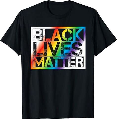 Black Lives Matter Lgbt Rainbow Version Gay Pride Blm T Shirt