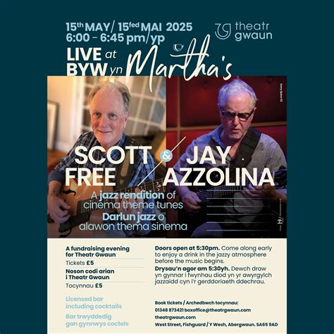 Live At Marthas Scott Free And Jay Azzolina Theatr Gwaun
