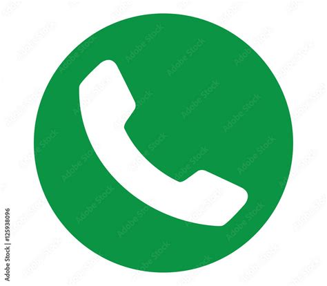 Green Phone Icon Stock Vector Adobe Stock