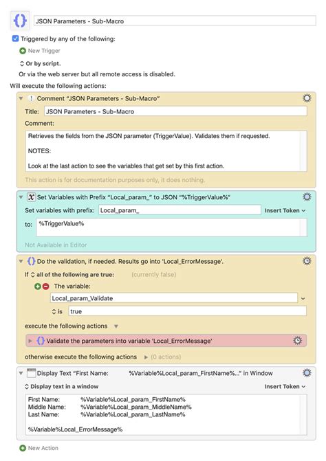 Using JSON To Pass Parameters To A Sub Macro Tips Tutorials