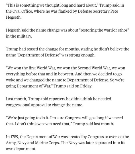 Trump Signs Order Renaming Pentagon Department Of War Album On Imgur