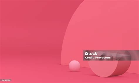 3d 연단 핑크 쇼룸 기하학적 디자인 반원 구 장식 요소 현실적인 벡터 반이 채워진에 대한 스톡 벡터 아트 및 기타 이미지