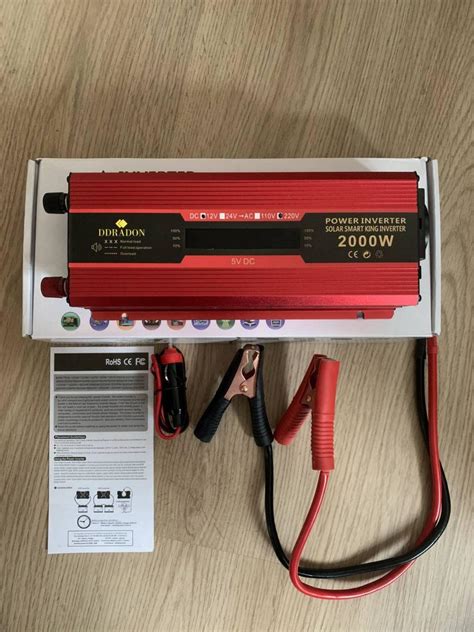 Инвертор преобразователь напряжения АС/DC 12-220B 2000W c LСD дисплеем ...
