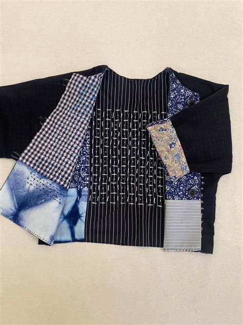 Sashiko And Patchwork Reversible Jacket Etsy