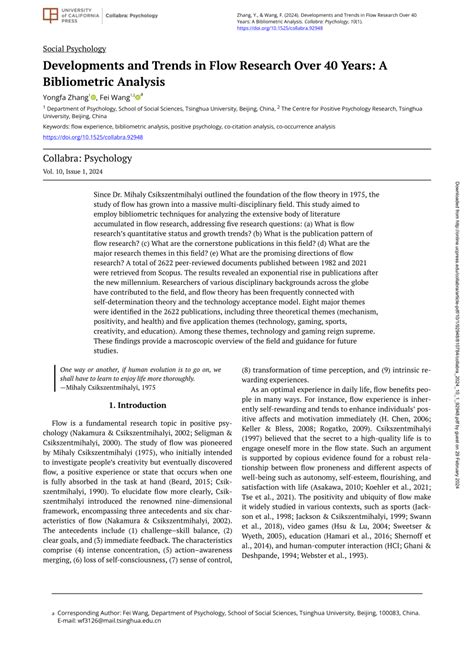 Pdf Developments And Trends In Flow Research Over 40 Years A