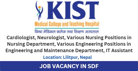 Kist Medical College And Teaching Hospital Vacancy 2081 Jobs Notices