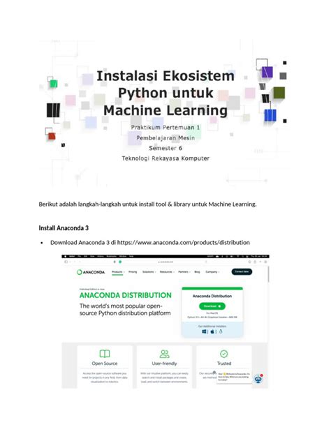 P1instalasi Ekosistem Python Untuk Machine Learning Pdf