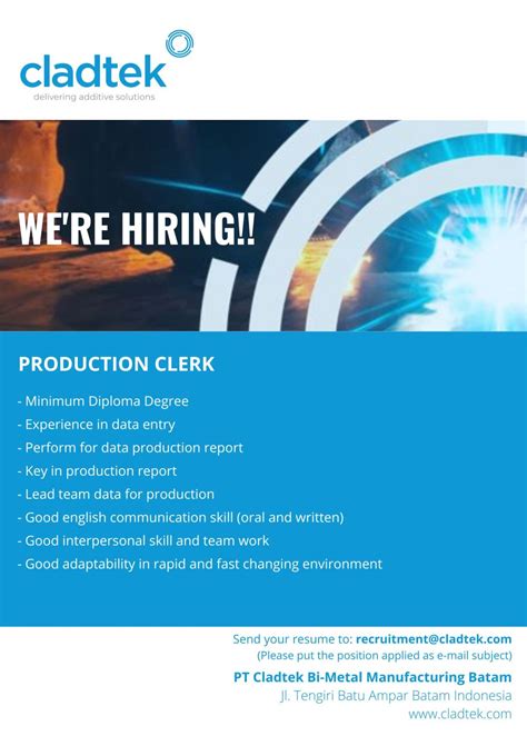 Nurdiana Savera Sari On Linkedin Productionclerk Clerk Production Career2022 Jobavailable