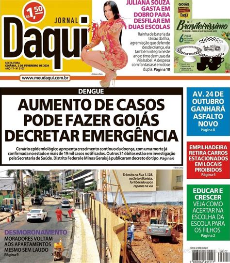 Capa Jornal Daqui Edição Sexta de Fevereiro de