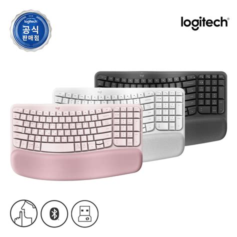 로지텍코리아 Wave Keys 인체공학 무선 블루투스 키보드 감도 깊은 취향 셀렉트샵 29cm