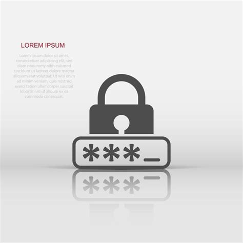 Premium Vector Login Icon In Flat Style Password Access Vector