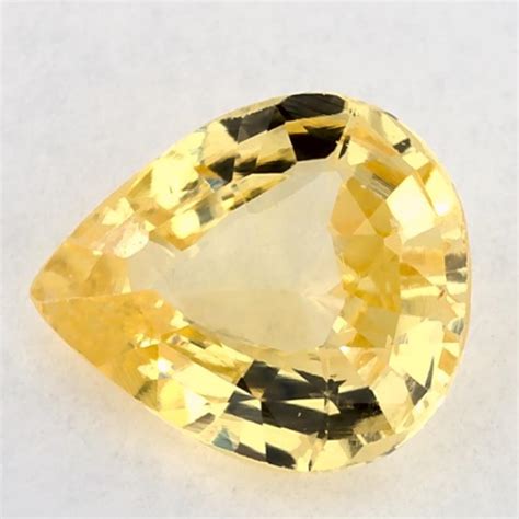 Grs Certified No Heat Briolette Pear Yellow Sapphire Cts 3144 For Sale