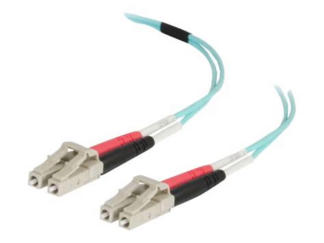 C2g 15m Lc Lc 50125 Om4 Duplex Multimode Fiber Cable Aqua Network