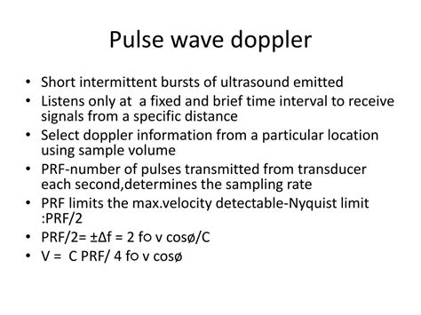 Ppt Doppler Echocardiography And Tissue Doppler Powerpoint Presentation