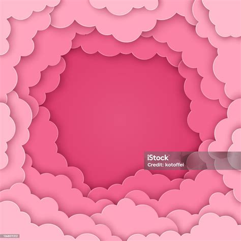 Latar Belakang Romantis Awan Kertas Ilustrasi Stok Unduh Gambar Sekarang Latar Belakang