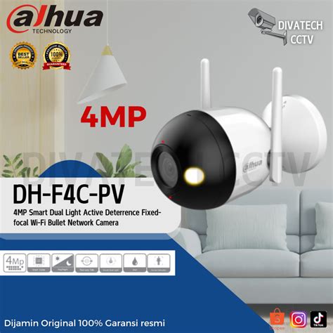 Jual Dh F4c Pv 4mp Smart Dual Light Active Deterrence Fixed Focal Wi Fi Bullet Network Camera