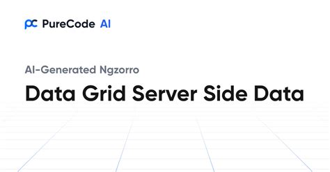 Build And Deploy Ngzorro Data Grid Server Side Data Quickly