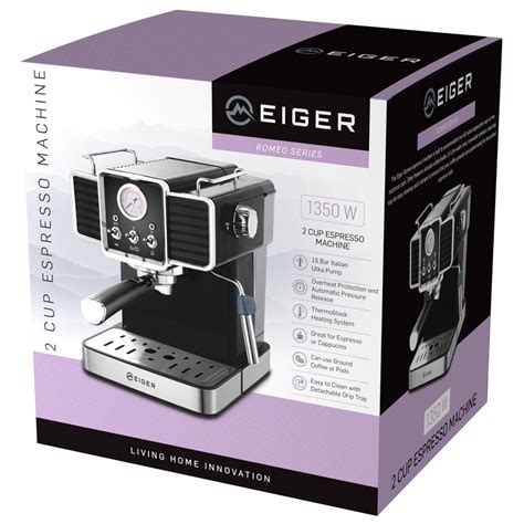 Eiger Romeo 2 Cup Espresso Machine With Milk Frother